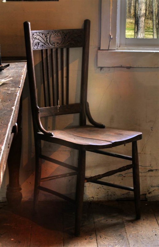 Oak pressed back chair; FR0012b | eHive