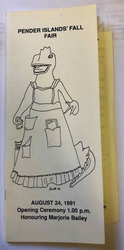 Pender Islands' Fall Fair Brochure, 1991; Pender Islands Fall Fair ...