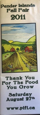 Pender Islands' Fall Fair Brochure, 2011.; Pender Islands Fall Fair ...