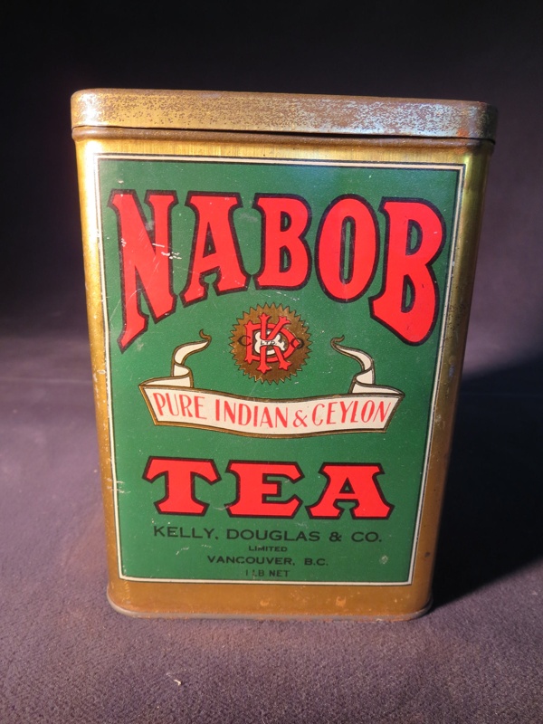 Nabob Tea "Pure Indian and Ceylon" Tin; Kelly Douglas and Co. LTD; 014. ...