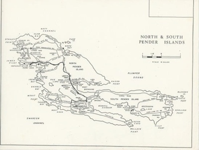 Map of North & South Pender Island; 023.0263.0024 | eHive