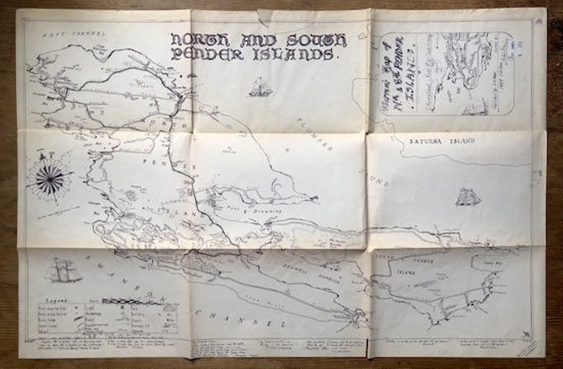 Map of North & South Pender Island; W.B. Moore; 1997; 023.0265.0005 | eHive