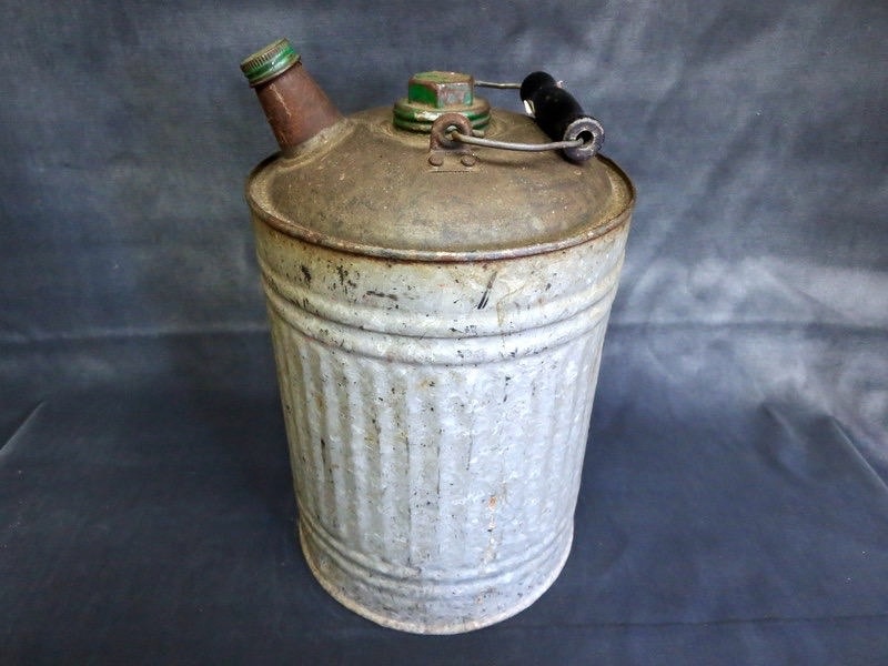 Green Galvanized Gasoline Can; 014.0024.0001 | eHive