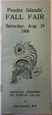 Pender Islands' Fall Fair Brochure, 1968; Pender Islands Fall Fair ...