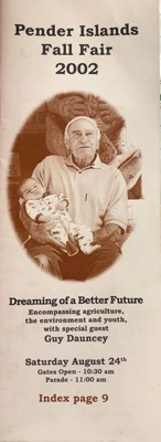 Pender Islands' Fall Fair Brochure, 2002; Pender Islands Fall Fair ...