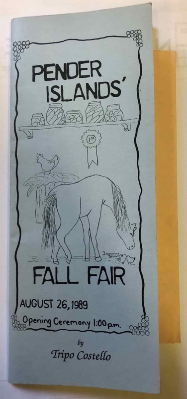 Pender Islands' Fall Fair Brochure, 1989; Pender Islands Fall Fair ...