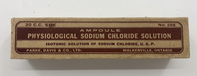 Physiological Sodium Chloride Solution; Parke, Davis, & Co.; 023.0094. ...