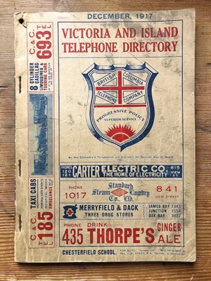 Victoria and Island Telephone Directory; British Columbia Telephone ...