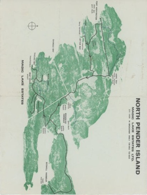 North Pender Island Map; Magic Lake Estates Ltd; 023.0069.0082 | eHive