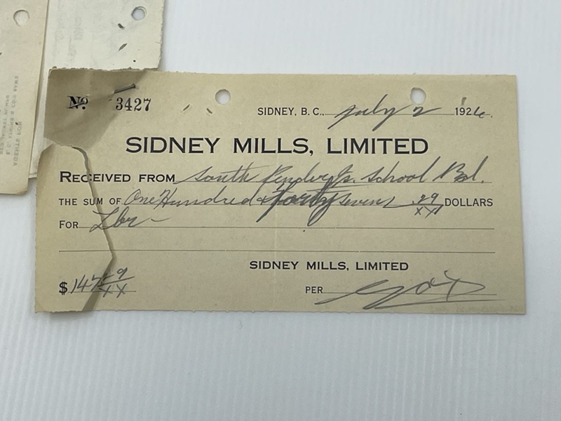 Sidney Mill Receipts and Invoices; May 22 and 26, July 2 1926; 025.0009 ...