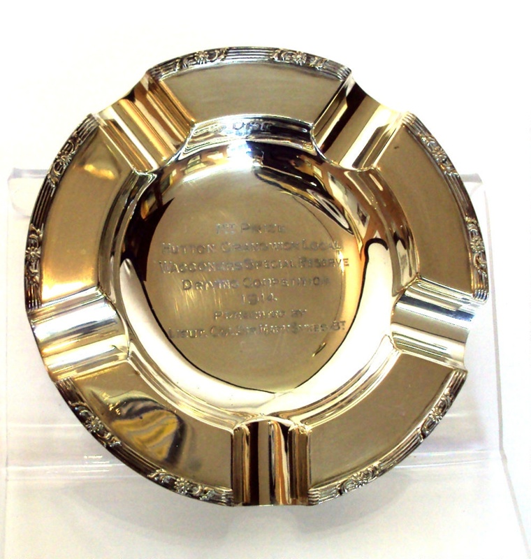 Silver ash tray; Goldsmiths; 1914(c); WSRM8 | eHive