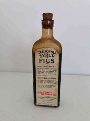 California Syrup of Figs Bottle; Scott & Turner Limited; 1940s; FHR ...
