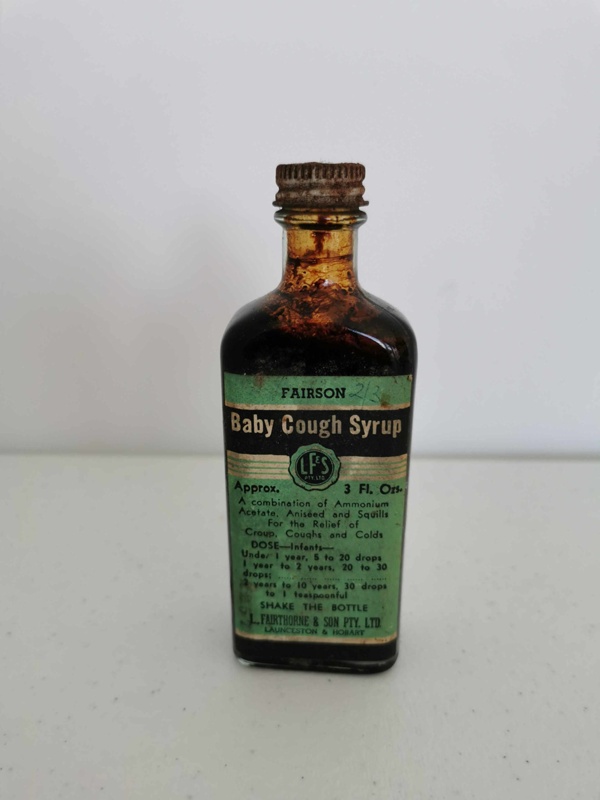 Baby Cough Syrup Bottle; L Fairthorne & Son Pty Ltd; 1960s; FHR_01215 ...