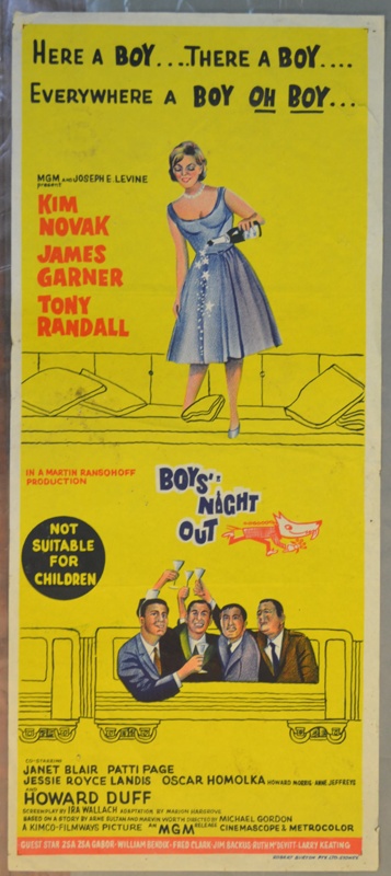 Film poster, 'Boys' night out'; Robert Burton Pty Ltd; 1962; GSM_00657 ...