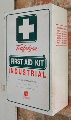 First aid kit; Trafalgar First Aid; c. 2000s; BMHC_17290 | eHive