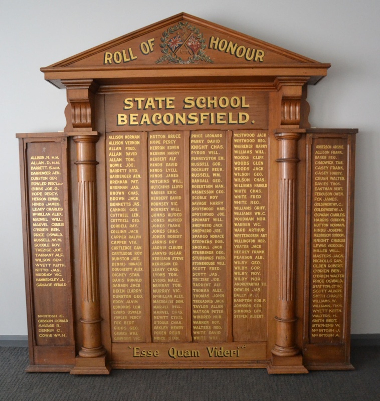 Honour roll, Beaconsfield State School; unknown; 1916 - c.1919; BMHC ...