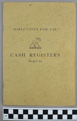 Directions for use / Sweda cash registers / model 46; Svenska ...