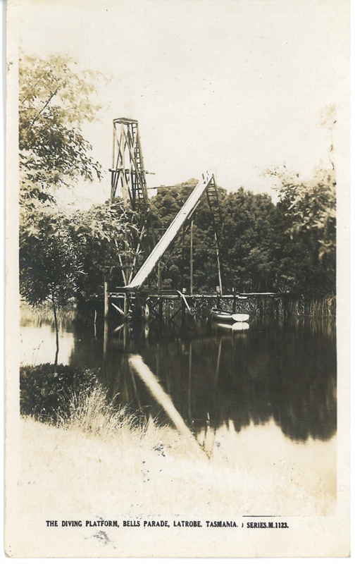 The diving platform, Bells Parade, Latrobe, Tasmania; Valentine & Sons ...