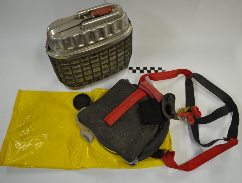 Miner's self-rescuer; Dräger; 1999; BMHC_12740 | eHive