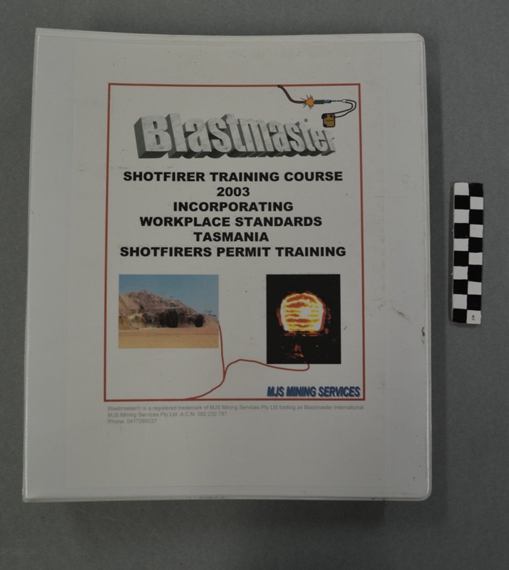 Blastmaster / shotfirer training course; MIS Mining Services; 2003 ...