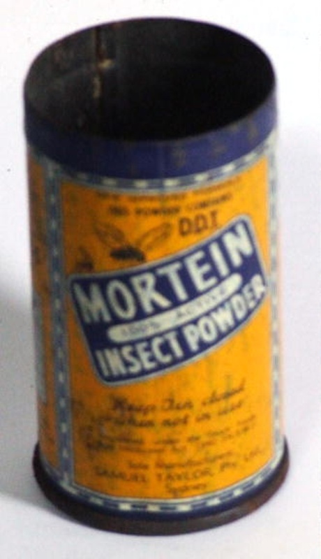 Container, 'Mortein Insect Powder', metal; Samuel Taylor Pty Ltd; c ...