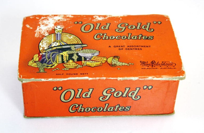 Box, '"Old Gold" Chocolates', cardboard; MacRobertson Pty Ltd; 2014.110 ...