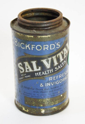 Tin, 'Bickford's Sal Vital Health Salts'; DHA (Laboratories) Pty Ltd; c ...
