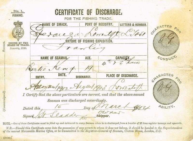 Discharge Certificate; LOWMS:2004.098.3 | eHive