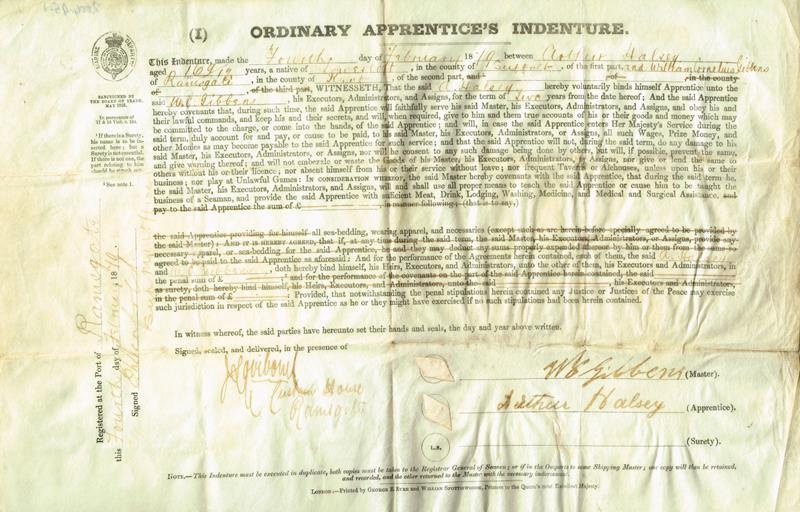 Apprentice Indenture Certificate; LOWMS:2004.095.1 | eHive