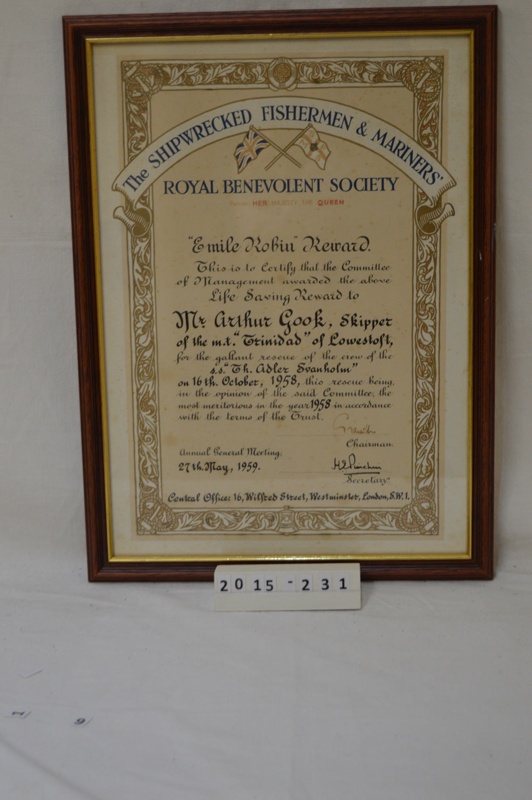 Life Saving certificate; LOWMS:2015.231 | eHive