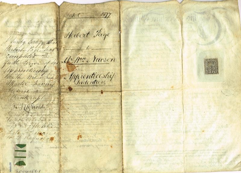 Indenture Certificate; LOWMS:2004.158.1 | eHive