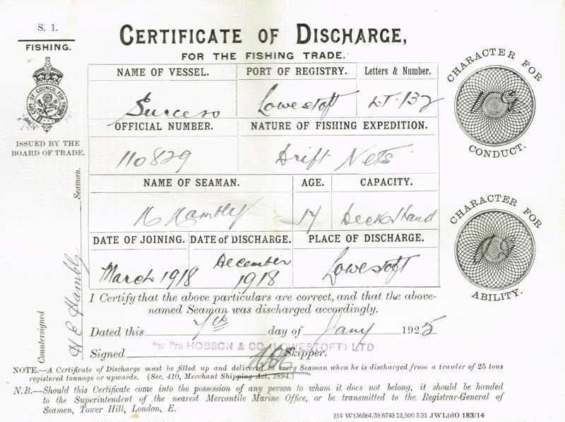 Discharge Certificate; LOWMS:2004.139.4 | eHive