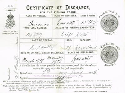 Discharge Certificate; LOWMS:2004.139.4 | eHive
