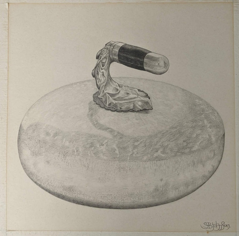 Drawing Of Curling Stone (By S.B. Johnson); PR147 | eHive