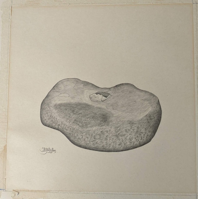 Drawing Of Curling Stone (By S.B. Johnson); PR144 | eHive