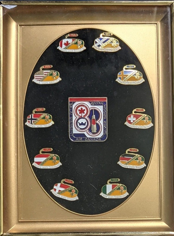Framed Team Pin Badges from the 1983 World Championships; PZ053 | eHive