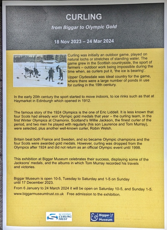 Poster for Curling Exhibition at Biggar Museum; PM776 | eHive