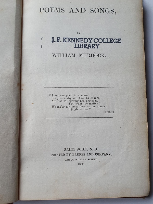Poems and Songs; Murdock, W; BK631 | eHive