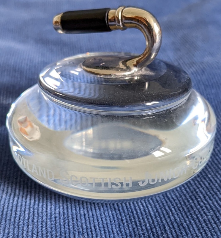 Small Caithness Glass Curling Stone Bank Of Scotland Scottish Junior ...