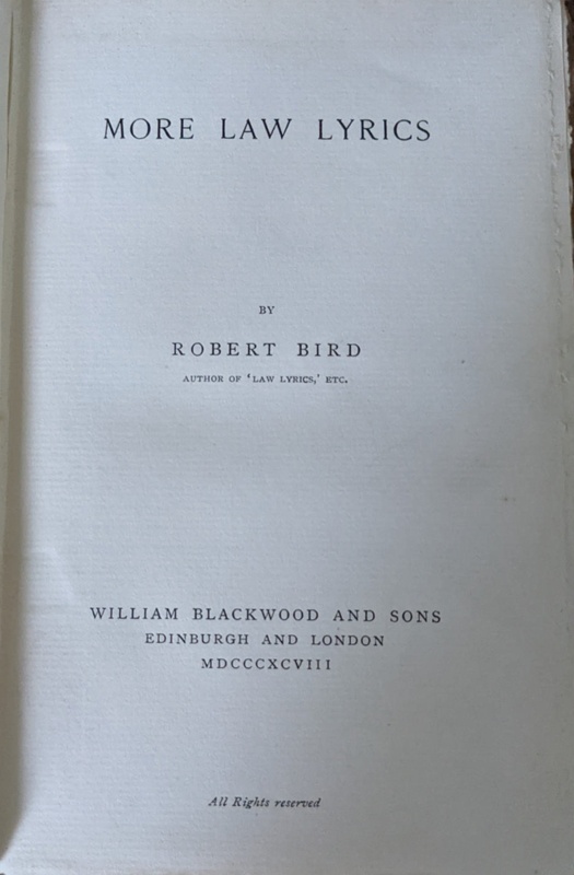 More Law Lyrics; Robert Bird; BK531 | eHive