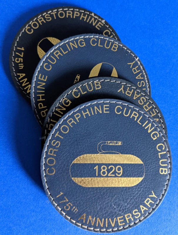 Set of 6 Coasters Corstorphine Curling Club 125th Anniversary; PZ311 ...