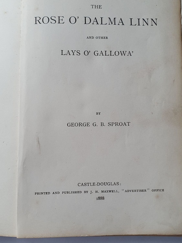 The Rose o' Dalma Linn; Sproat, G; BK628 | eHive
