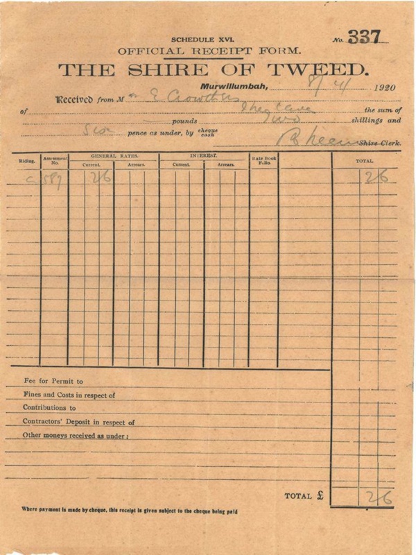 Receipt; 1920; 34432 | eHive