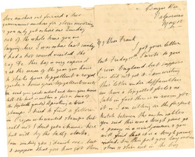 Letter; Louis Rowland; Circa 1905; MUS2014.2.14 | eHive