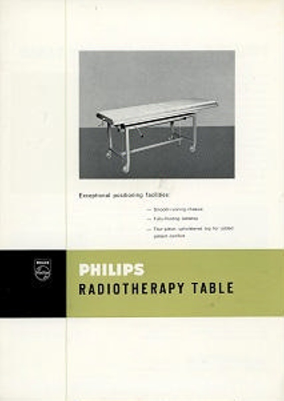 Philips Radiotherapy Table; Philips; 1965; H8717/21 | eHive