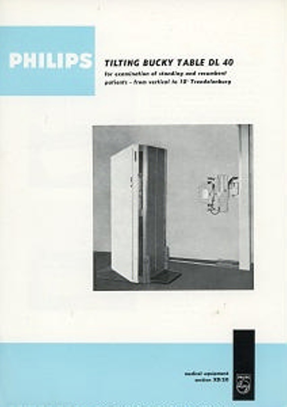 Philips Tilting Bucky Table DL 40; Philips; 1964; H8717/6 | eHive
