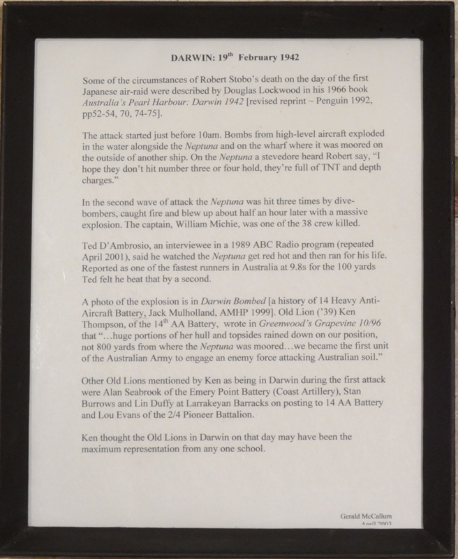 North Sydney Technical High School Information on the Japanese attack ...