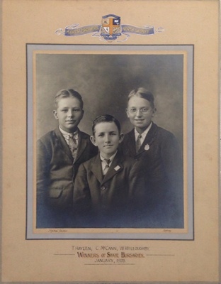 Photographs 1928- Winners State Bursaries, January 1928; Melba Studios ...