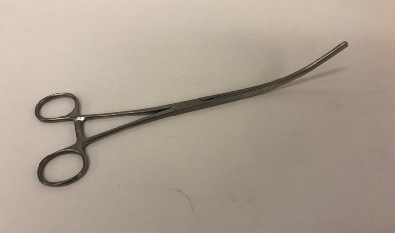Instrument: Doyen Curved Soft Bowel Clamp; Ca 1960-1980; AR#10577 | eHive
