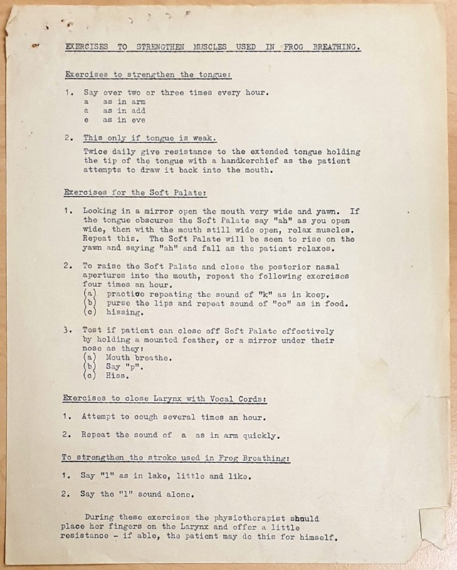 Document Exercises To Strengthen Muscles Used In Frog Breathing Ca 1950 Ar1 Ehive